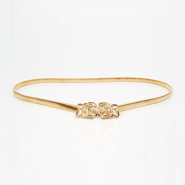 Elasticized Metal Wedding/Party With Flowers Belts/Sashes